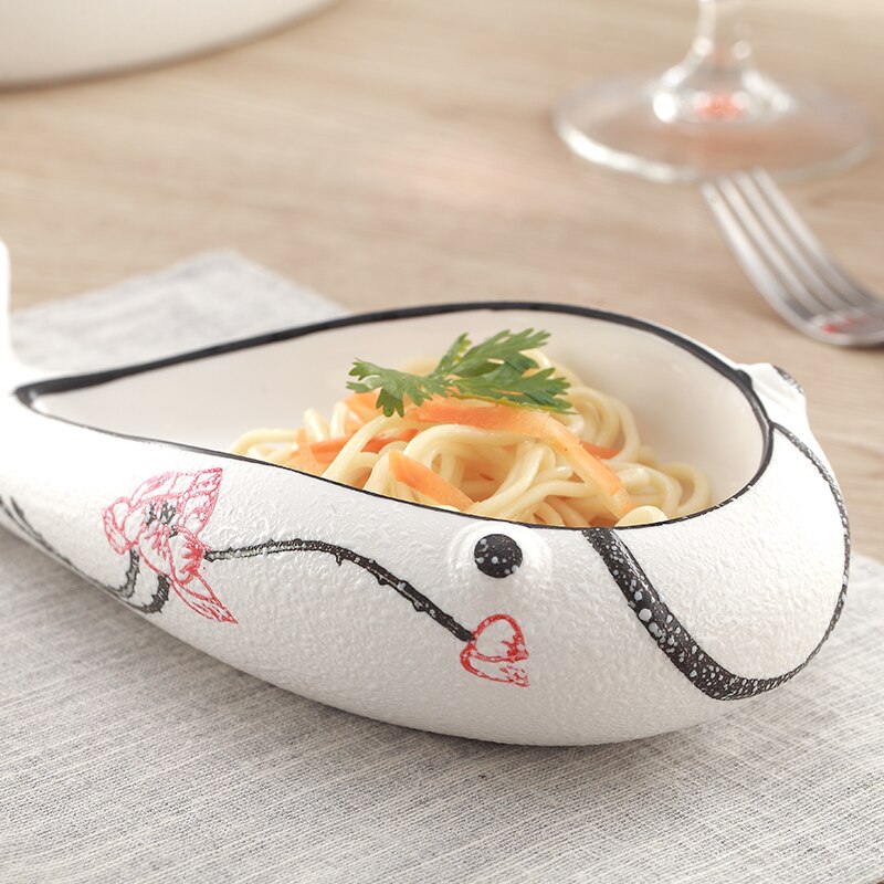 Ceramic Dinner Plate Fish Sculpture Desktop Decora... – Vicedeal