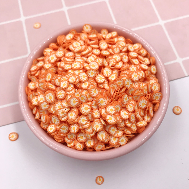 100g/lot Daisy Flower Slices Polymer Clay Sprinkle... – Grandado