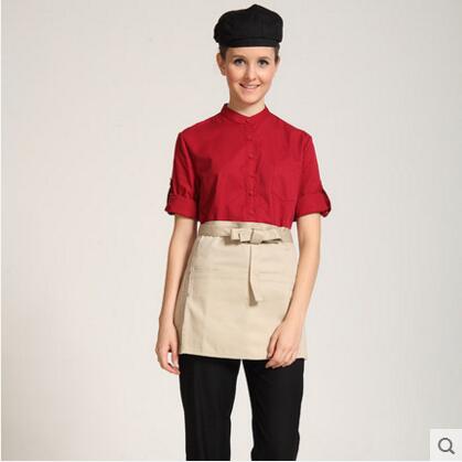 women chef uniform short apron restaurant uniform ... – Grandado