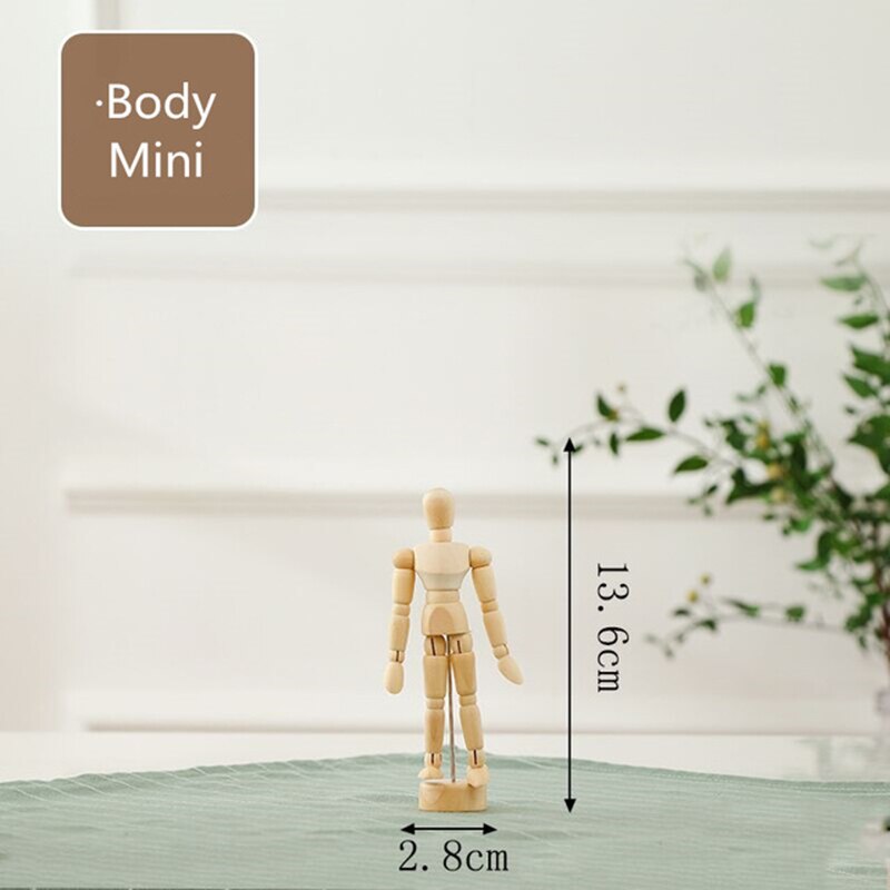 Wooden Art Model Ornaments Moveable Joints Wooden ... – Grandado