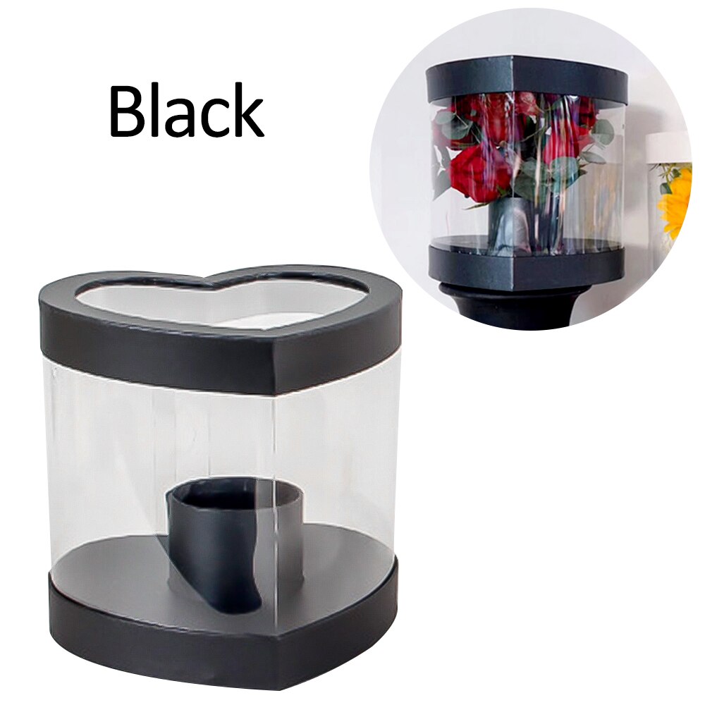 Caja de papel de flor con forma de corazón, ramo d... – Grandado