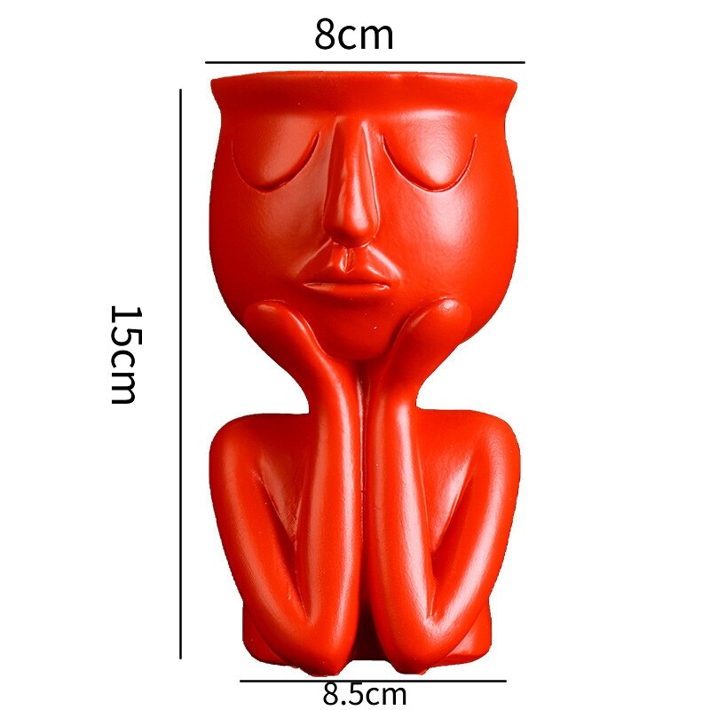 Humanoid Resin Flower Pot Character Sculpture Succ... – Grandado