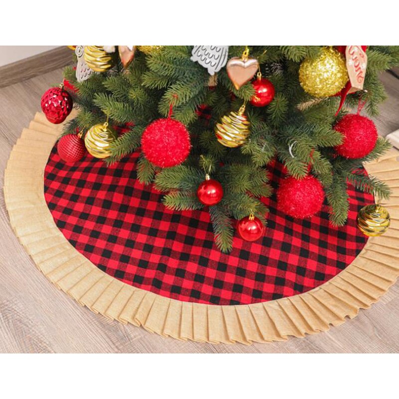 Christmas Tree Skirt Cute Plaid Tree Skirt Festiva... – Grandado