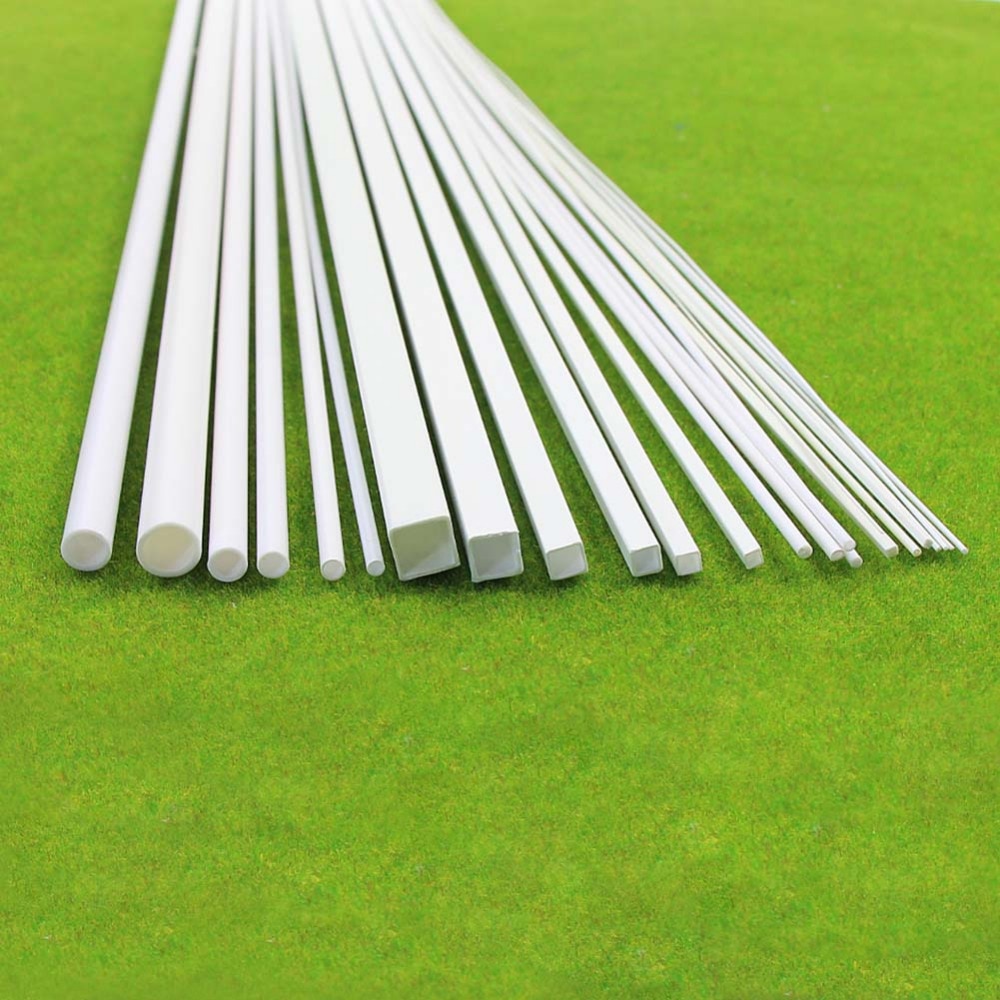 ABS00 48 stks Styreen Ronde ABS Staaf, Vierkante ABS Staaf, Ronde Pijp ...