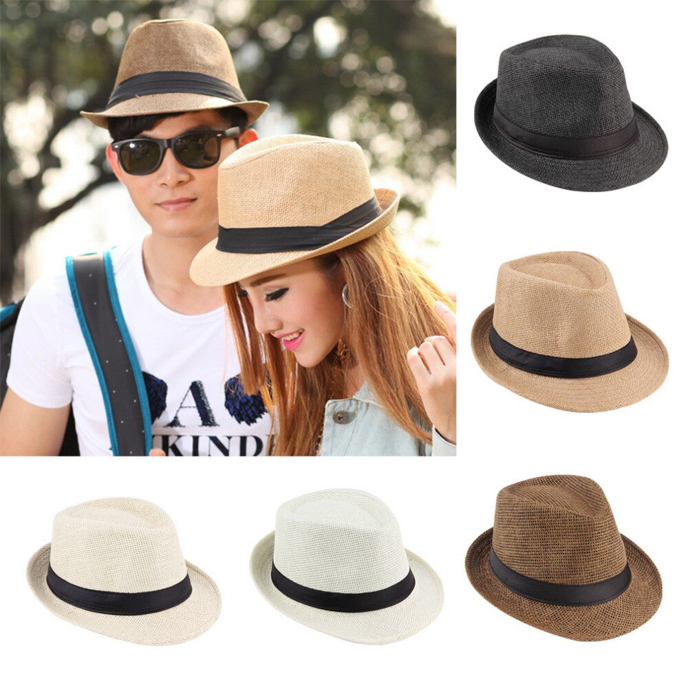 Vrouwen Stro Zonnehoed Summer Beach Fedora Trilby ... – Vicedeal
