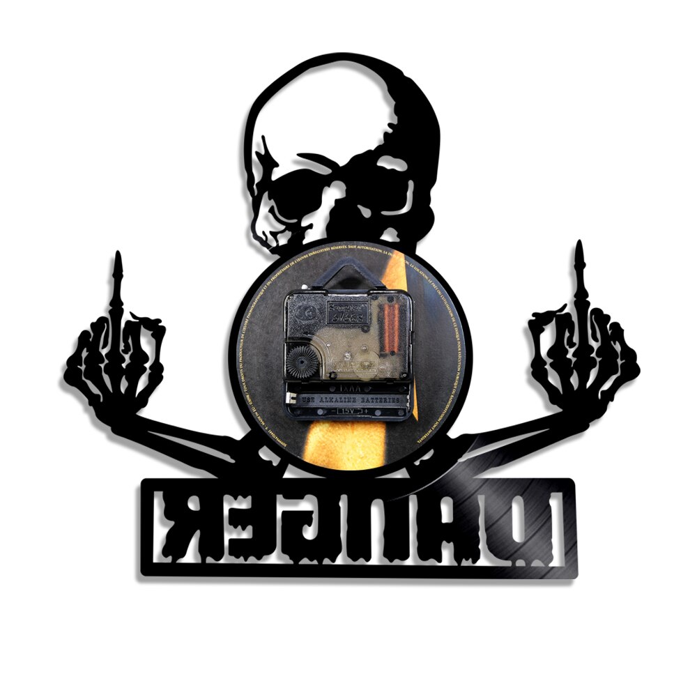 Middle Finger Skull Time Clock With Led Lighting D... – Vicedeal