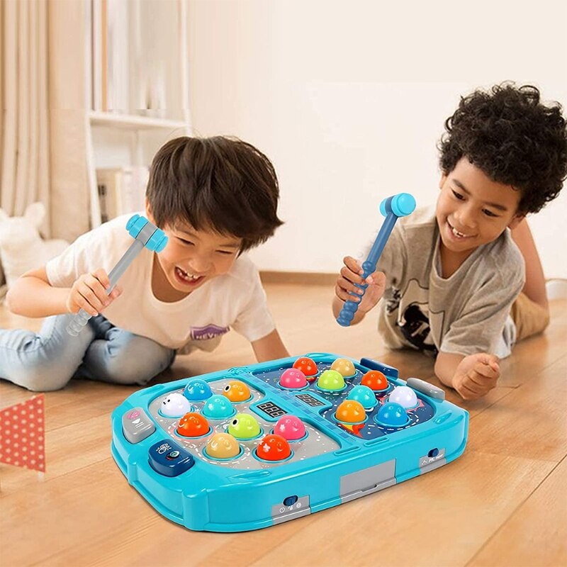 Whack A Mole Game Toys PK Mode for Two Kids Light-... – Grandado