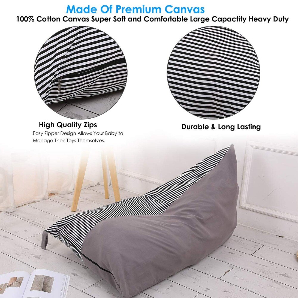 Stuffed Animal Bean Bag Chair Kids Toy Storage Org... – Grandado