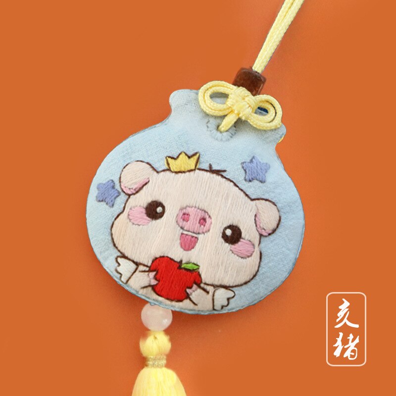 Chinese Zodiac Cross Stitch Omamori Tassel Diy Emb... – Vicedeal