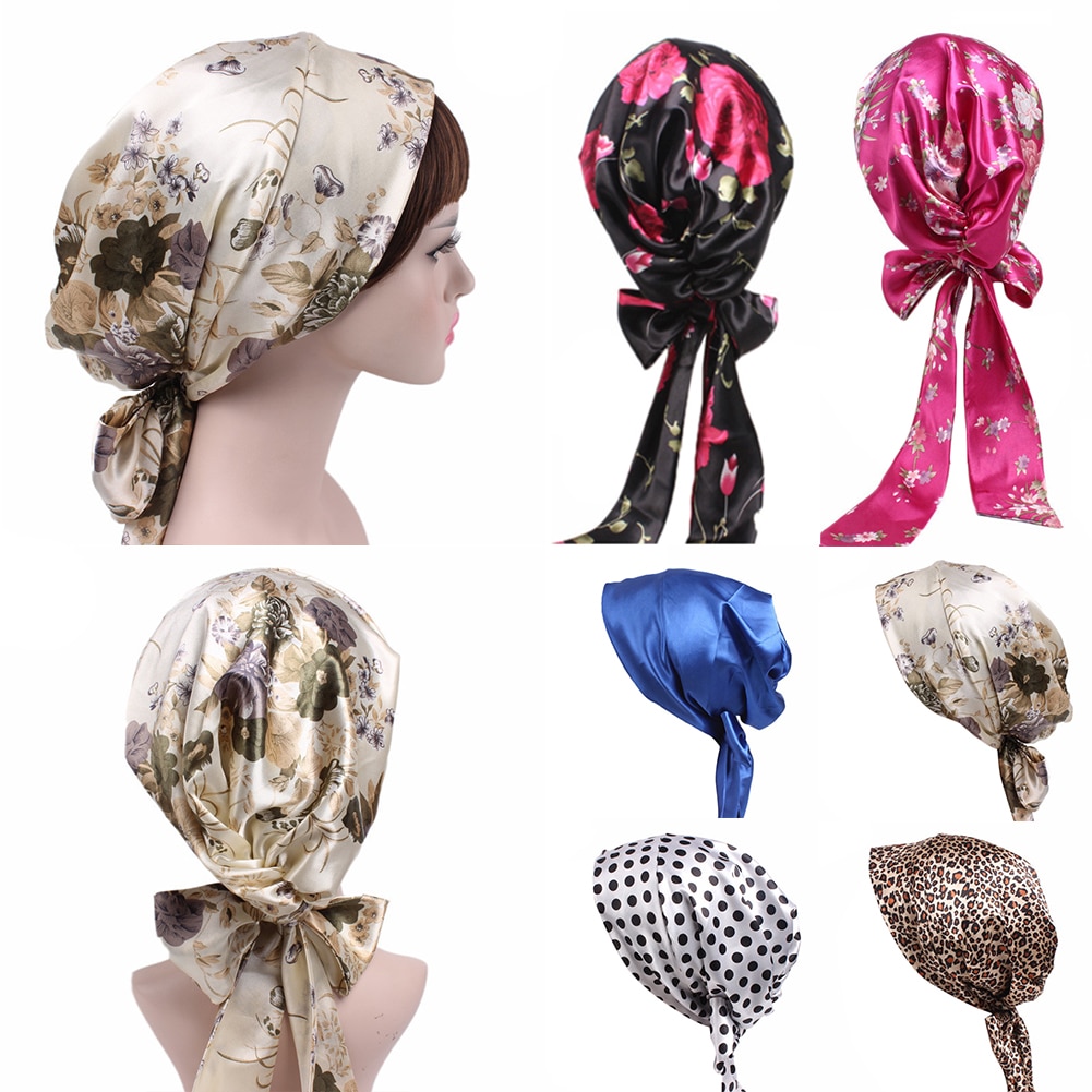 Women night sleeping cap head wrap Bowknot Turban ... – Vicedeal