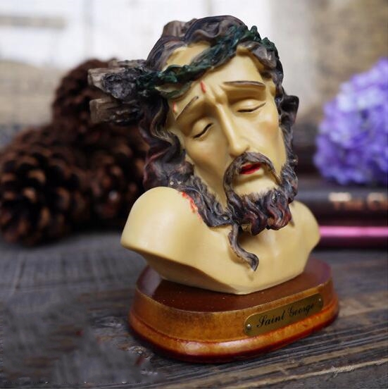 13*12cm resin art Christian Jesus male head manneq... – Grandado