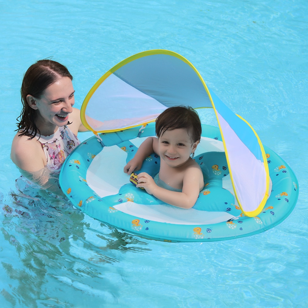 Baby Swimming Float Activity Center With Canopy Fo... – Vicedeal