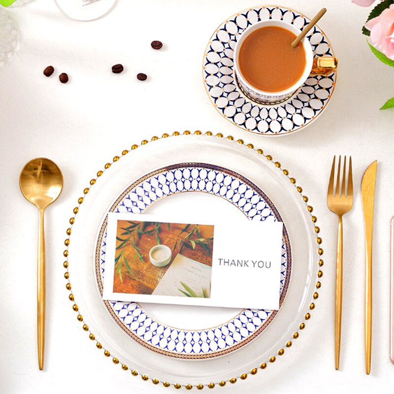 European Simple Style Bone China Plate With Exquis... – Vicedeal