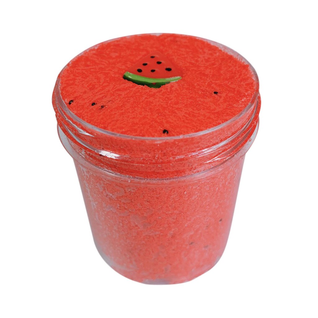 Red Slime Toy Watermelon Fruit Fluffy Foam Slime C... – Grandado