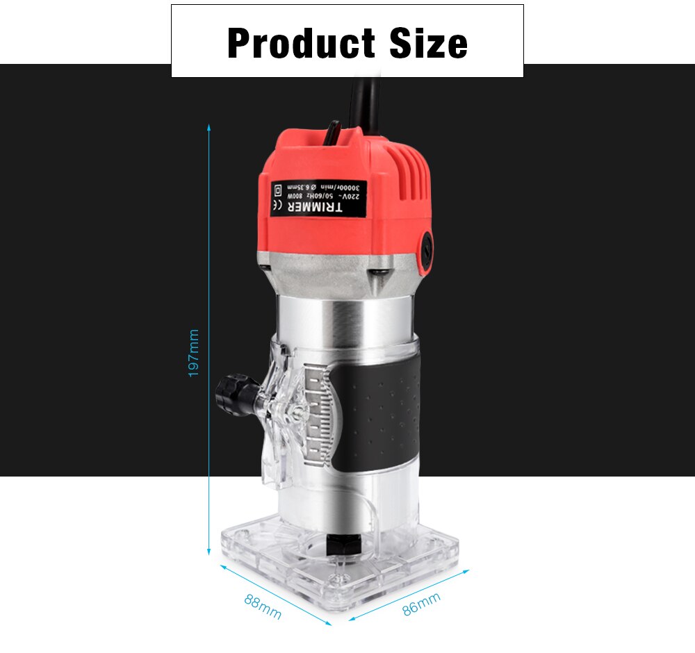 800W 30000Rpm Houtbewerking Elektrische Trimmer Ho... – Grandado