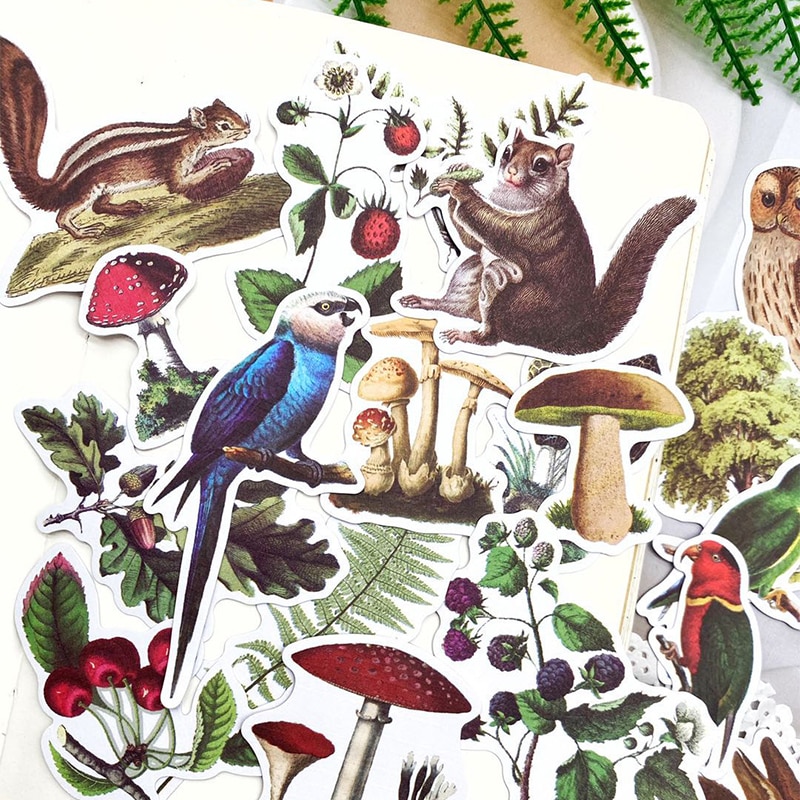 40PCS Vintage Big Forest stickers DIY scrapbooking... – Vicedeal