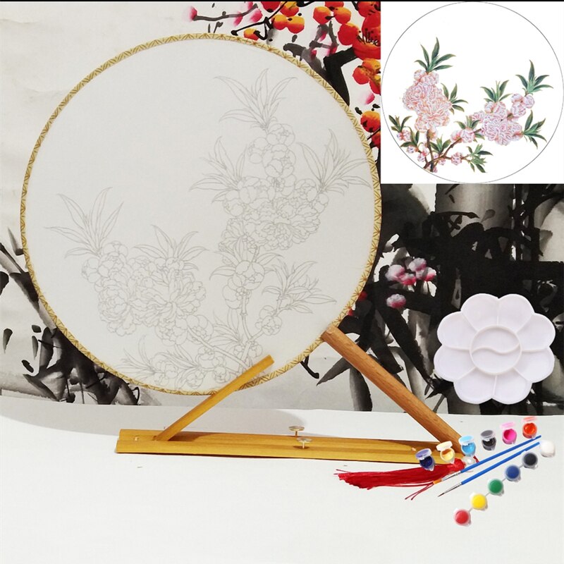 Chinese Court DIY hand-painted Coloring group fan ... – Vicedeal