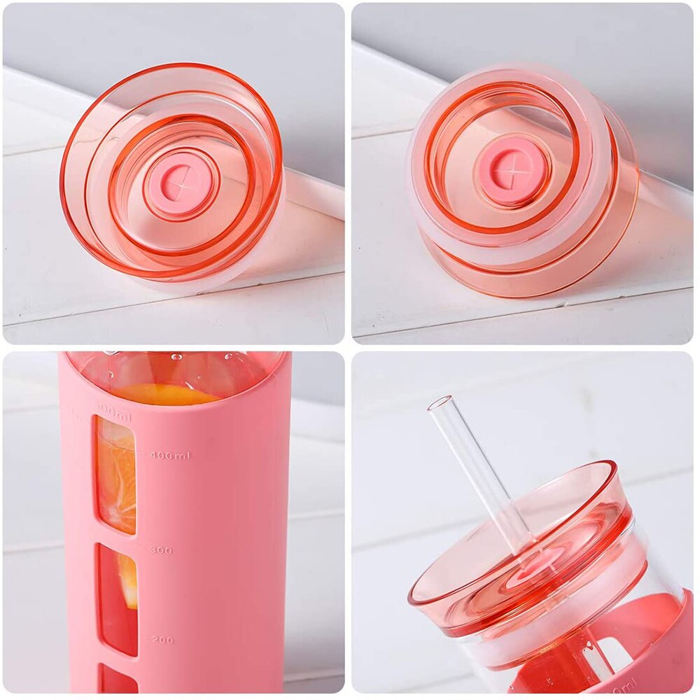 500Ml Glas Koffie Mok Geïsoleerde Mok Met Deksel D... – Grandado