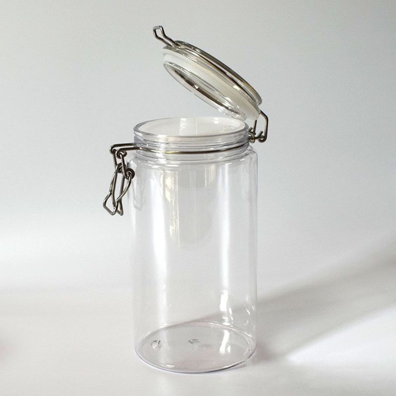 4 Sizes Plastic Round Clip Top Storage Jar With Ai... – Grandado