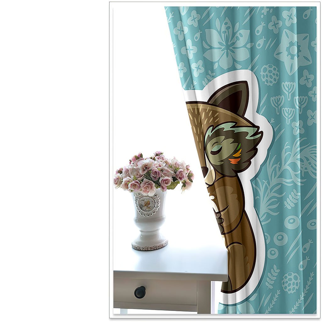 Lovely Curtain Cartoon Squirrel Print Curtain Livi... – Vicedeal