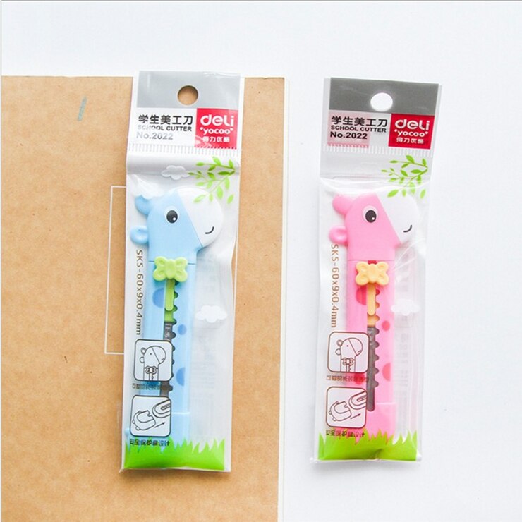 4Pcs/Lot Cute Giraffe Utility Knife Paper Cutter Cutting Paper Razor ...