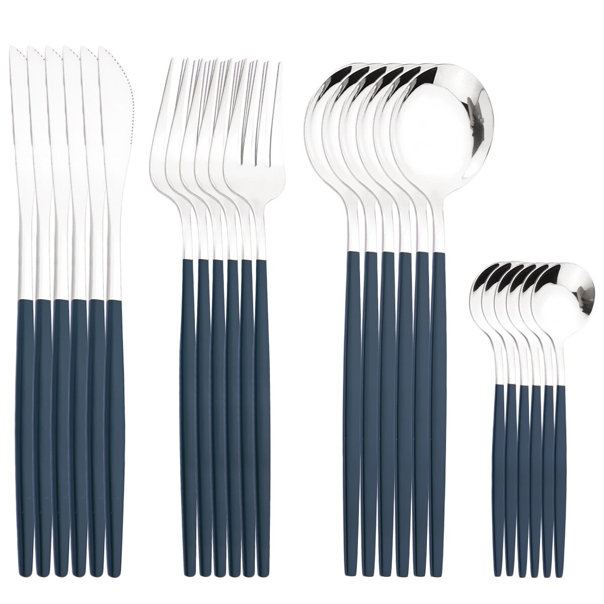 24Pcs Gold Dinnerware Set Stainless Steel Cutlery ... – Vicedeal