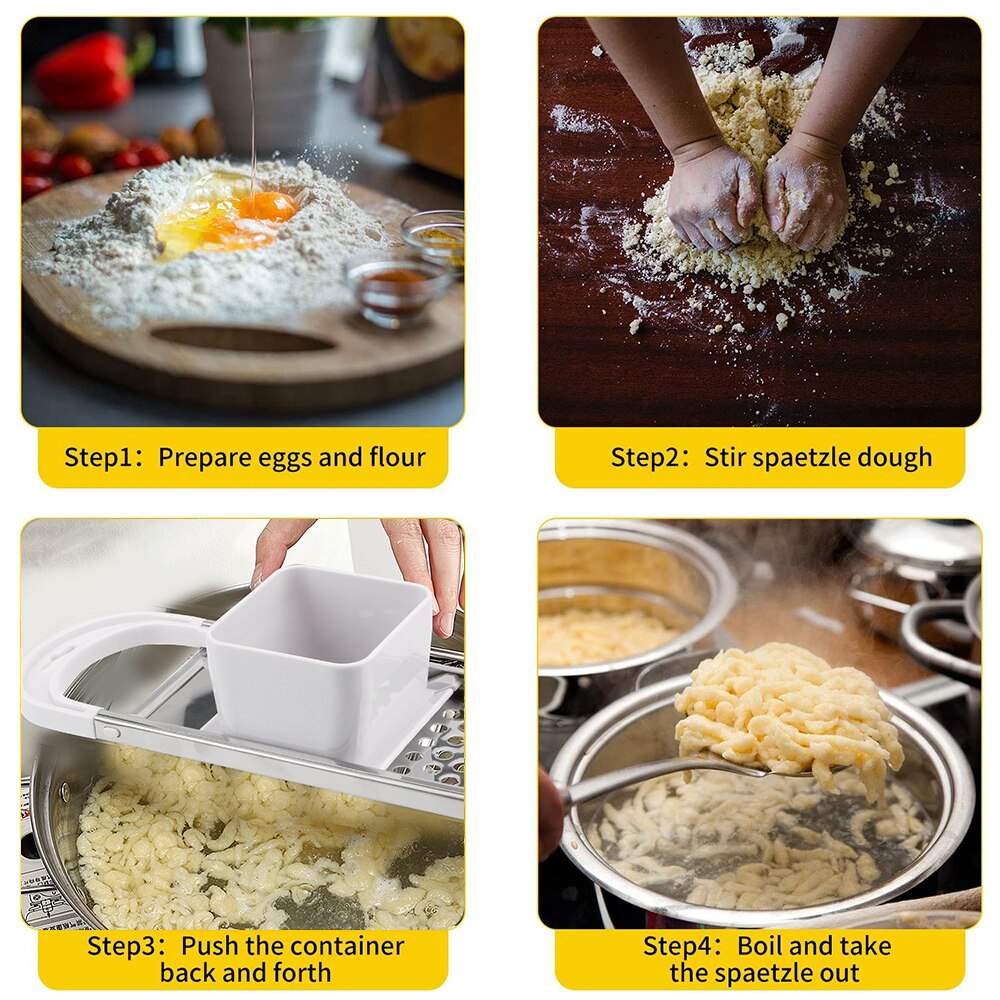 Pasta Machine Manual Noodle Spaetzle Maker Stainle... – Vicedeal