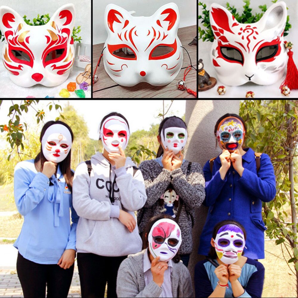 5/9Pcs DIY Hand-painted Mask Eco-friendly Pulp Bla... – Grandado