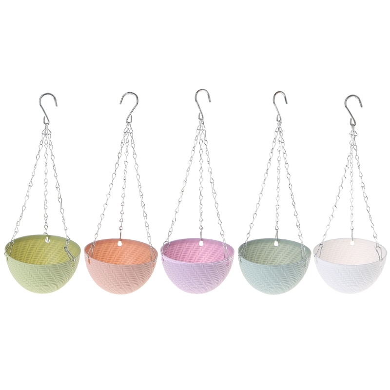 OOTDTY Round Plastic Hanging Basket Flower Pot 16x... – Vicedeal