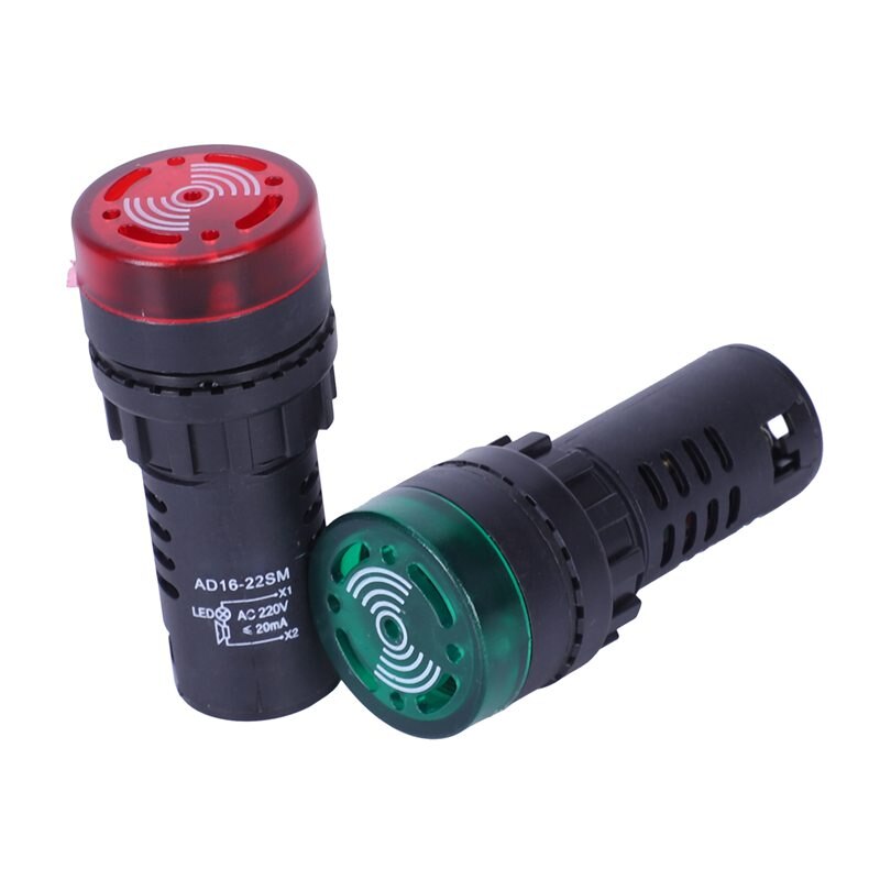 2 Pcs Red Green LED Buzzer Beep Indicator Light 22... – Grandado