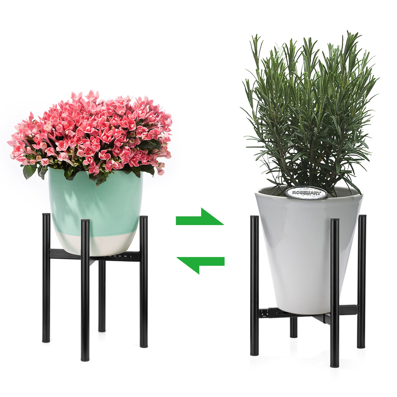 Modern Metal Plant Pot Stand Adjustable Flower Pot... – Vicedeal