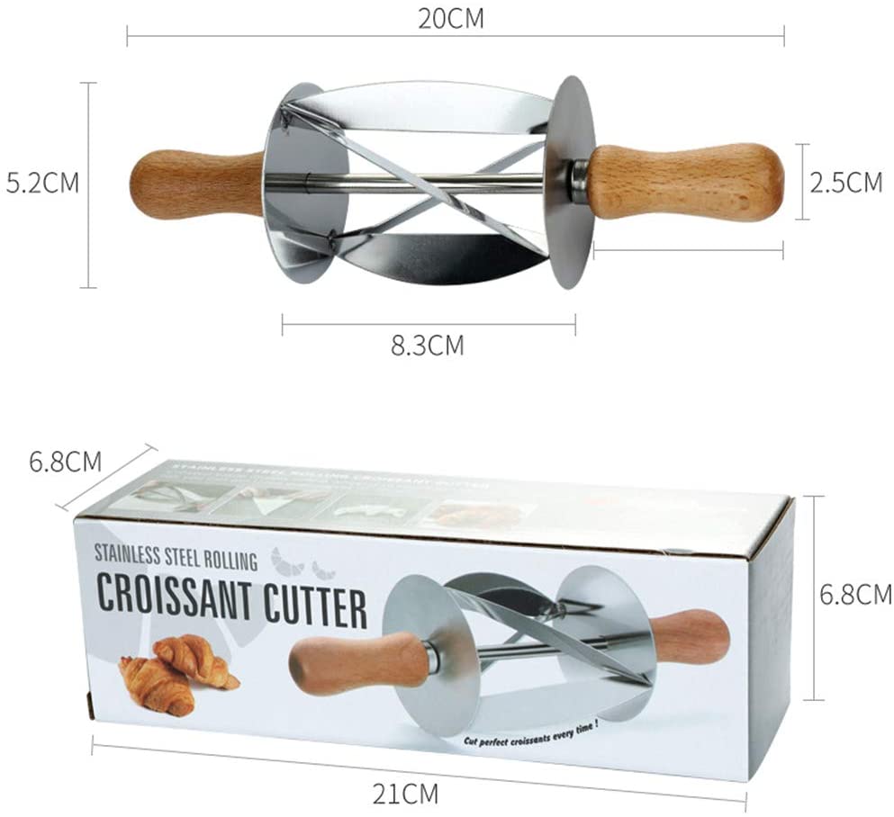 Stianless Stahl Croissant Brot Roller, Teig Cutter... – Grandado