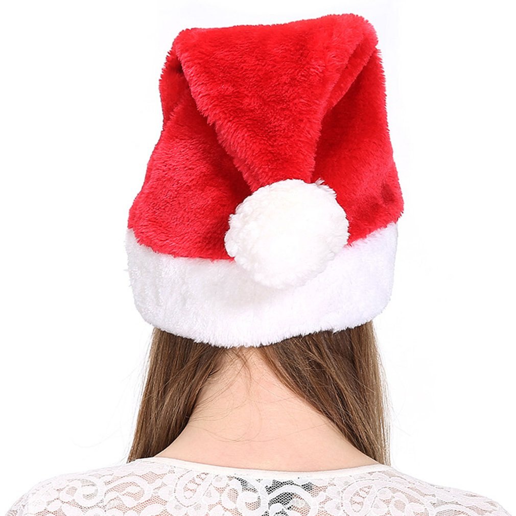 Plush Adult Christmas Hat Plush Toys Hat Red Velve... – Grandado