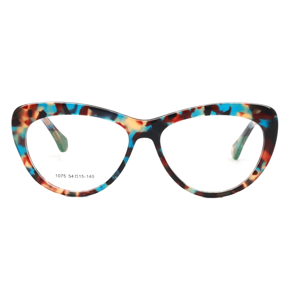 Women cateye eyeglasses frames women leopard print... – Grandado