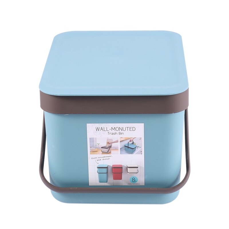 Simple Kitchen Hanging Waste Bin Covered Trash Can... – Grandado