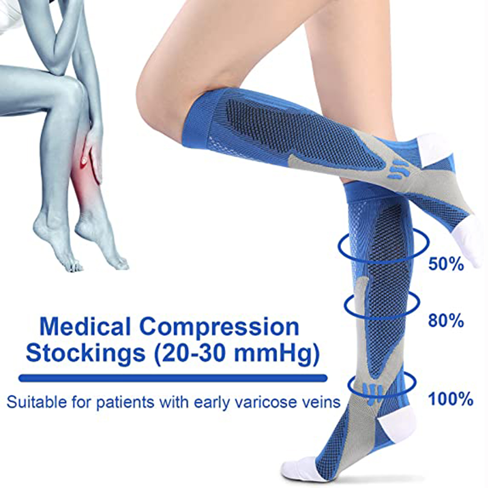 4 Pairs Compression Socks for Women Men 20-30 mmhg... – Grandado