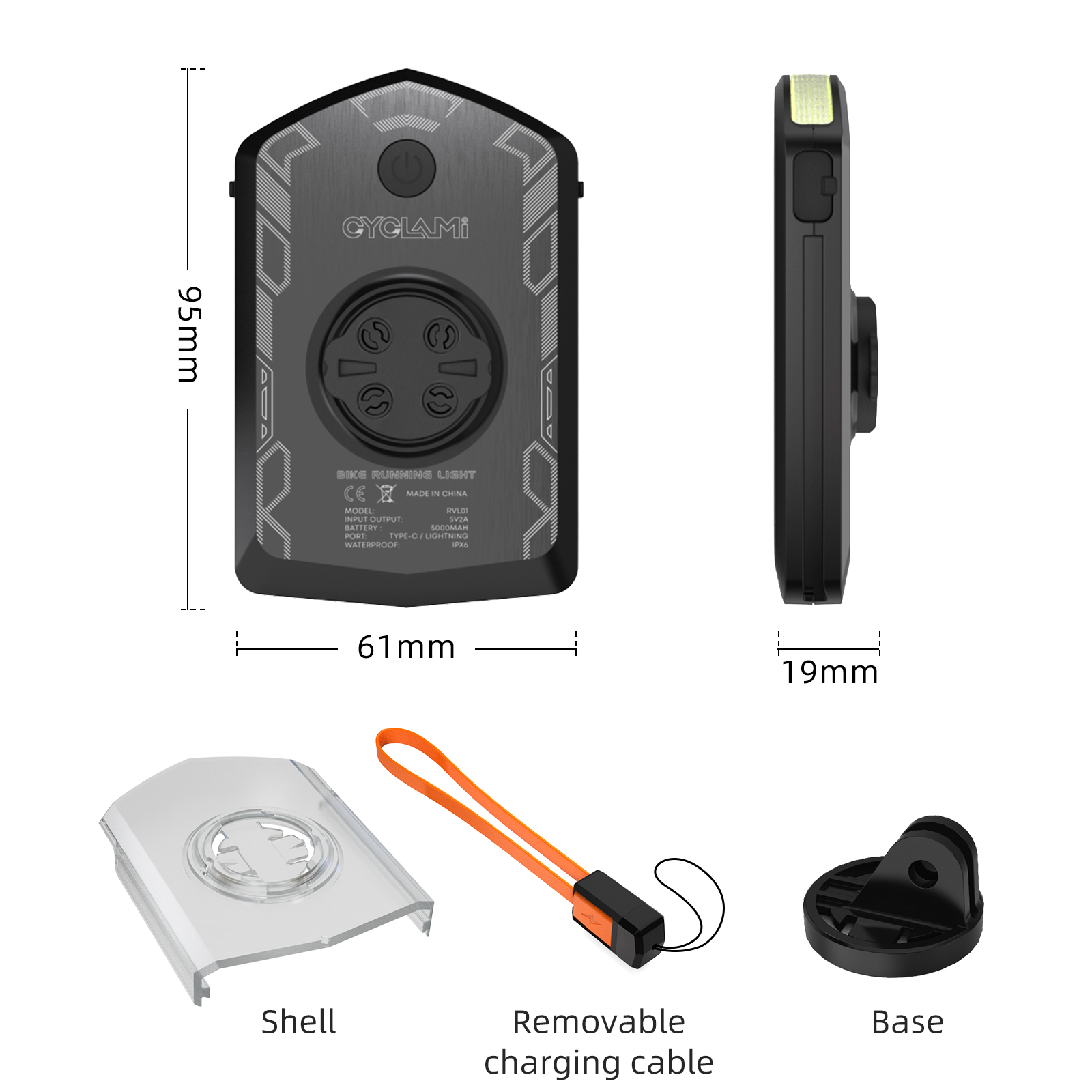 CYCLAMI RVL01 Bicycle Light Cycling Headlight 5000... – Vicedeal