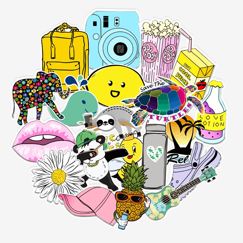 50PCS Cartoon Girl Trend Stickers Pack For Laptop ... – Grandado