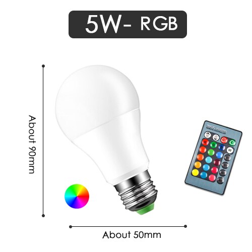 LED RGB Bulb Lamp E27 RGBW RGBWW Spotlight IR Remo... – Grandado