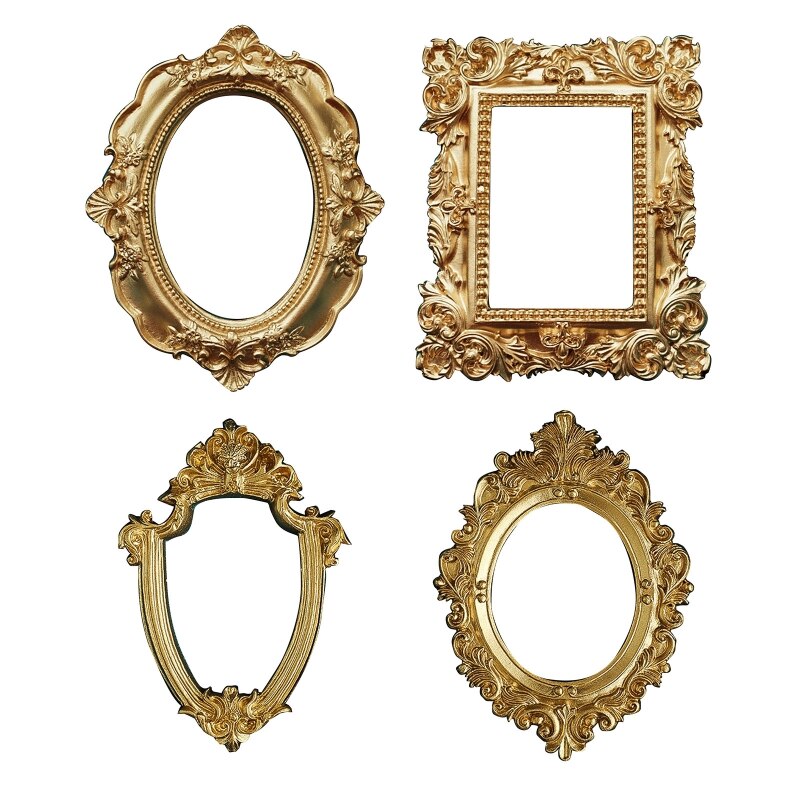 270F Golden Retro Photo Frame Nail Art Jewelry Dec... – Vicedeal
