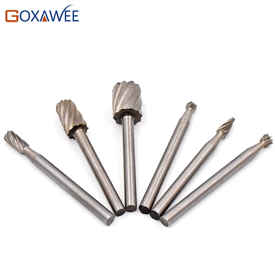 6pcs Dremel Rotary Tools HSS Wood Milling Burrs Cu... – Grandado