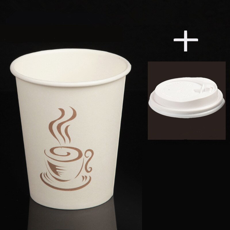 50pcs white disposable coffee cup takeaway package... – Grandado