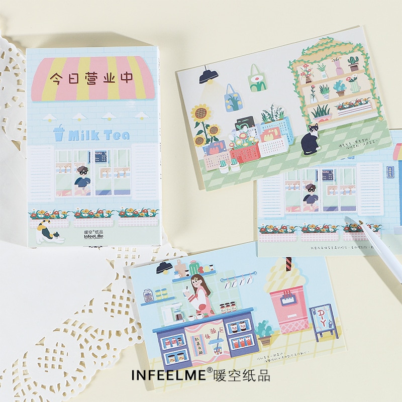 30 Sheets/Set Milk Tea Shop Open Today Postcard/Gr... – Grandado