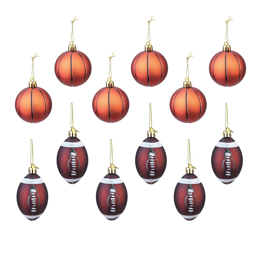 12pcs Decorative Basketball Rugby Ball Pendant Pla... – Vicedeal