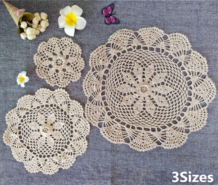 Tapete de algodón con flores de encaje 3d coreano,... – Grandado