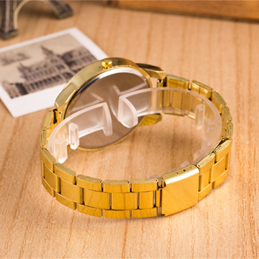 gold watch gentlemen Stainless Steel Men's Watch Q... – Grandado