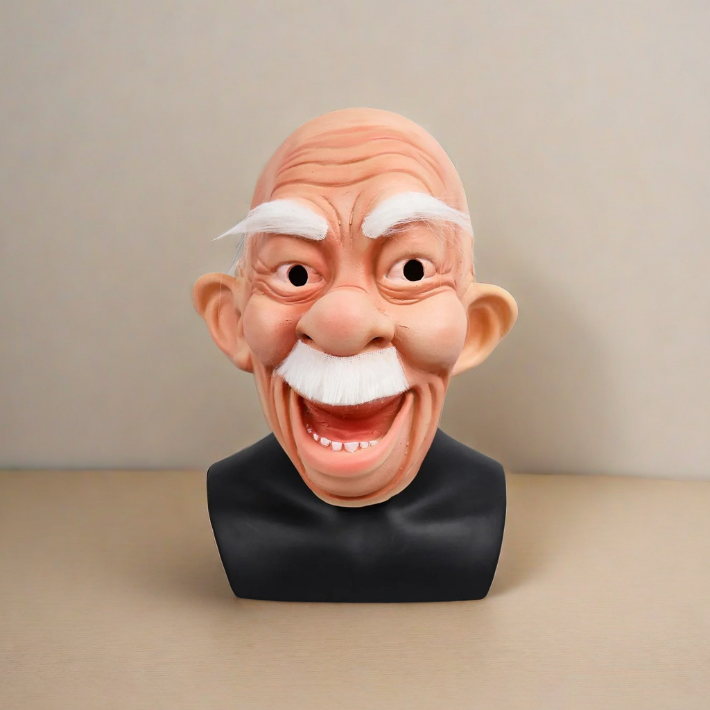 Old Man Mask Realistic Bald Man Masks Wrinkle Full... – Vicedeal
