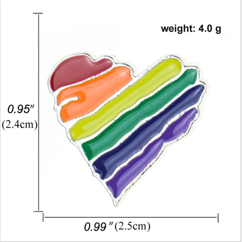 Rainbow Pins Lgbt Badge Heart Finger Flag Rainbow Grandado