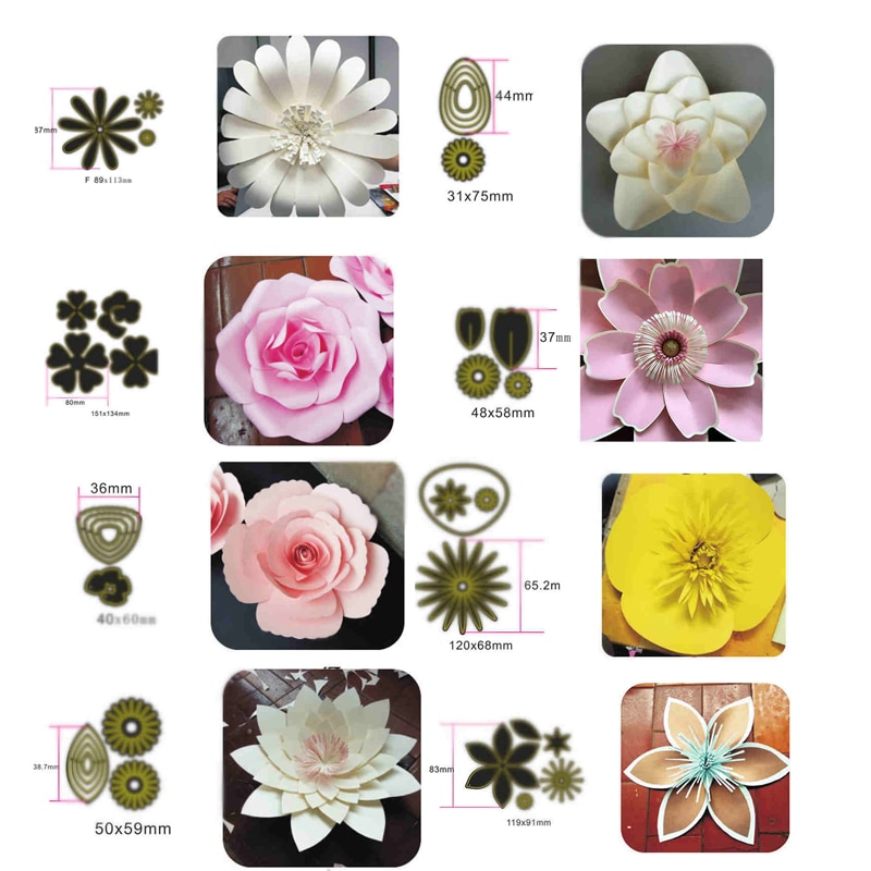 Cascading Rose Daisy Flowers Wildflowers Metal Cut... – Vicedeal