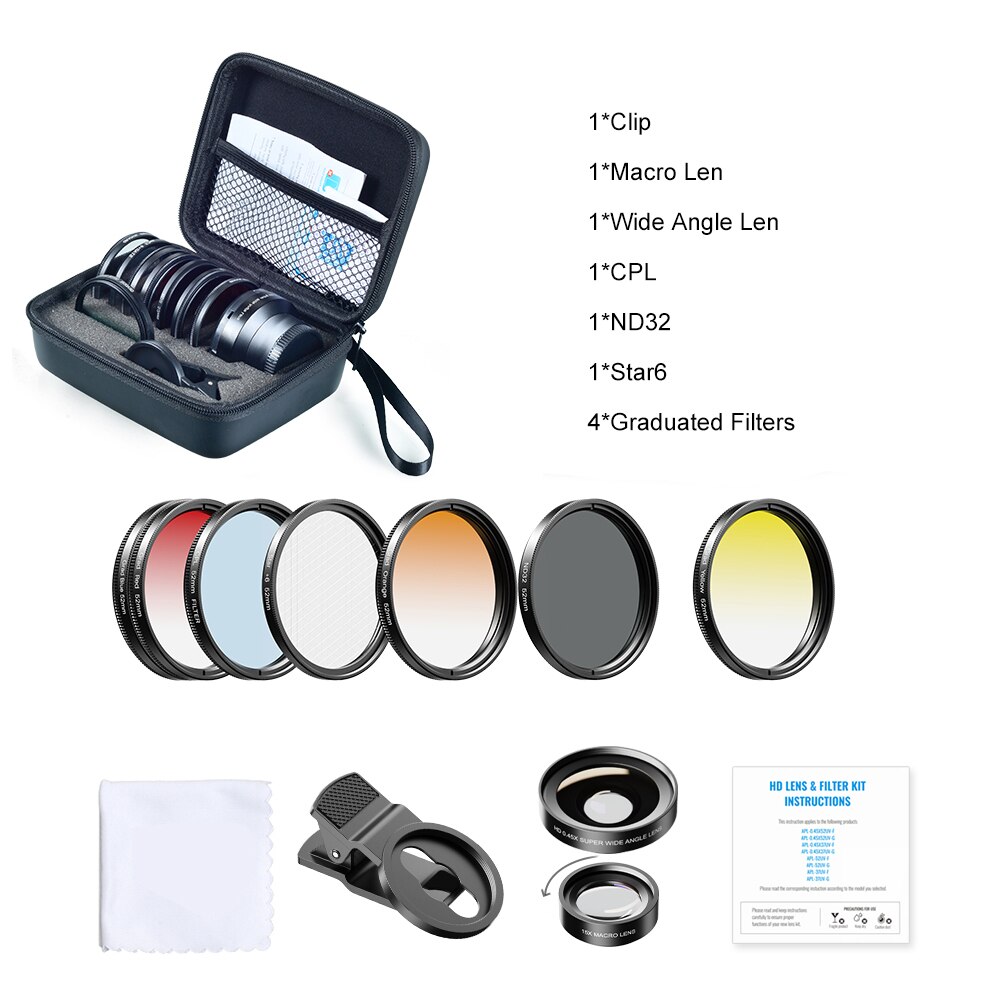 52mm Macro Wide Angle Lens for Smart Mobile Phone ... – Vicedeal